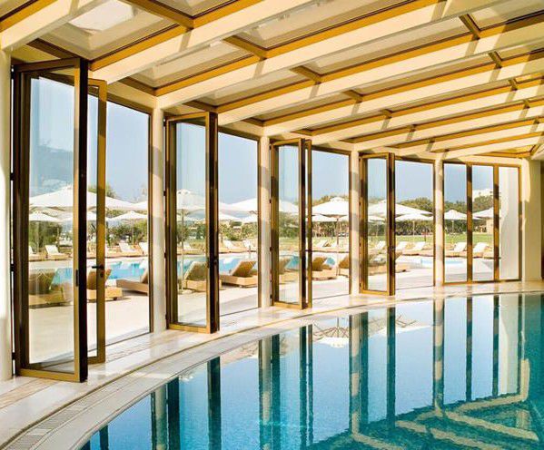 Sliding and stacking patio door - SMARTIA M9800 - ALUMIL - folding ...