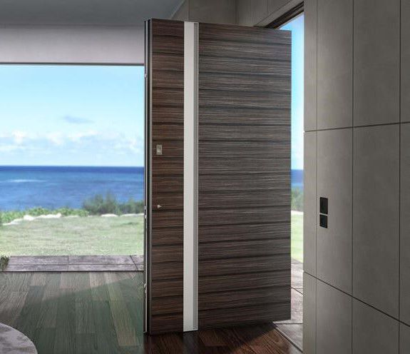 Entry door - SUPREME SD115 - ALUMIL - aluminum / pivoting / contemporary