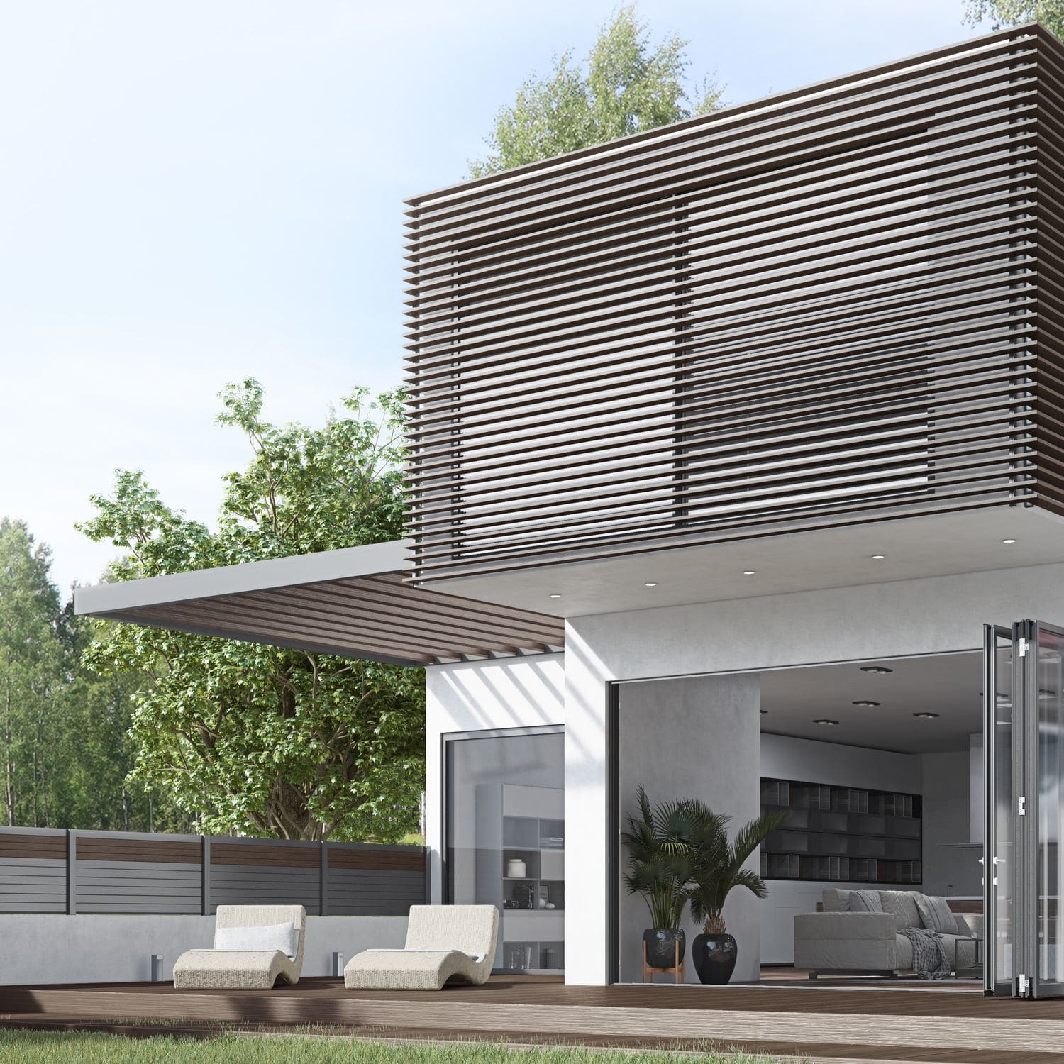 Home shade structure - WOODALUX - ALUMIL