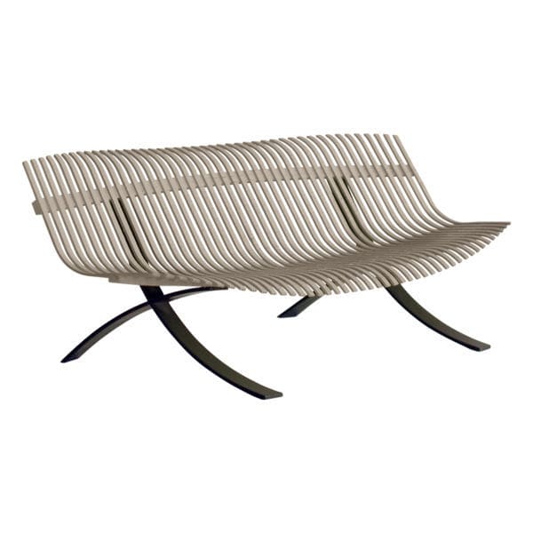 Original design garden bench - CHARIVARI - FERMOB - steel / aluminum ...