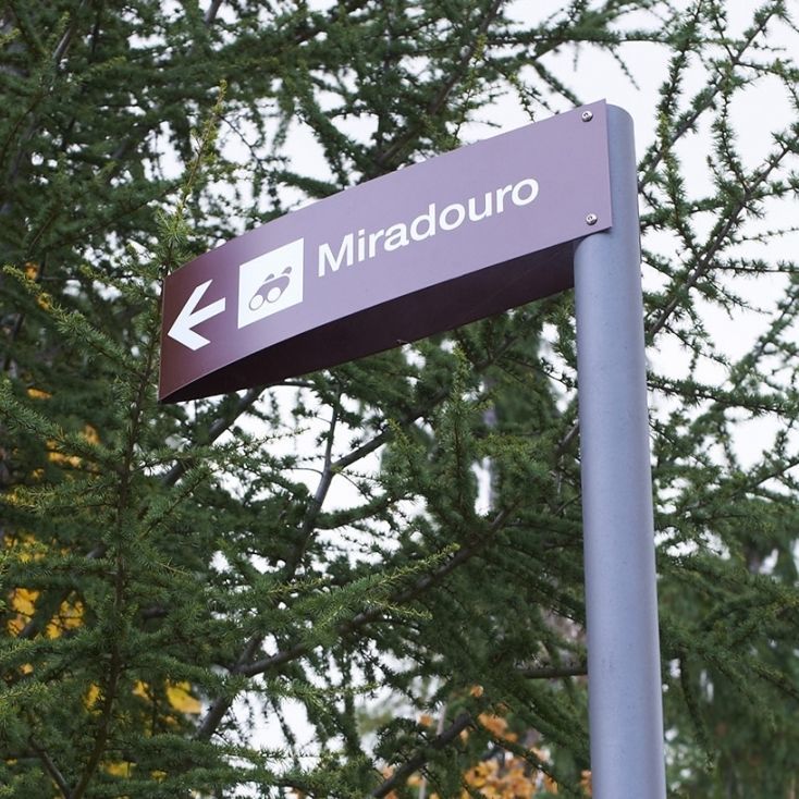 Steel signboard - RONDO - LARUS DESIGN - orientation / double-sided ...