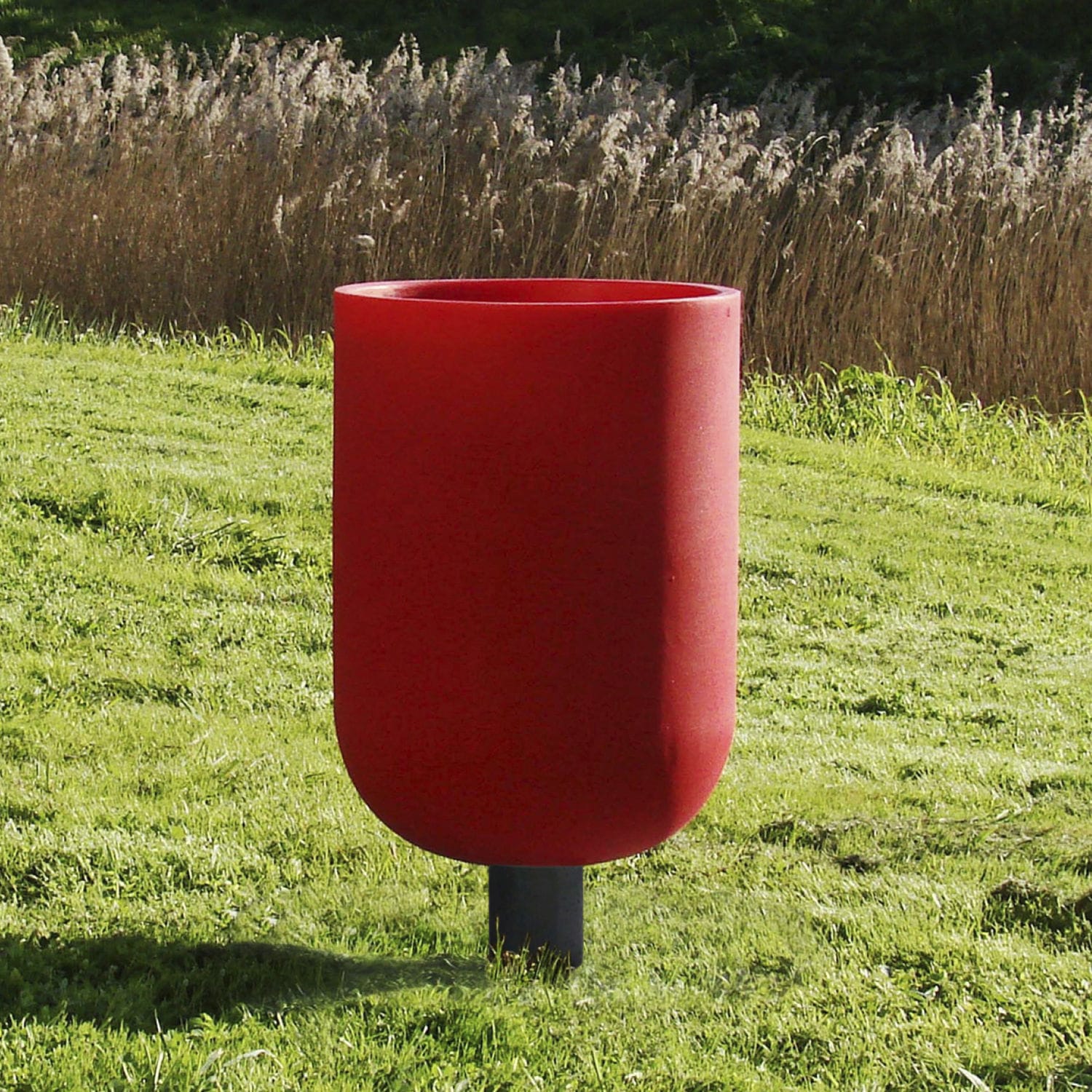 Public trash can - TOM - LARUS DESIGN - built-in / steel / plastic