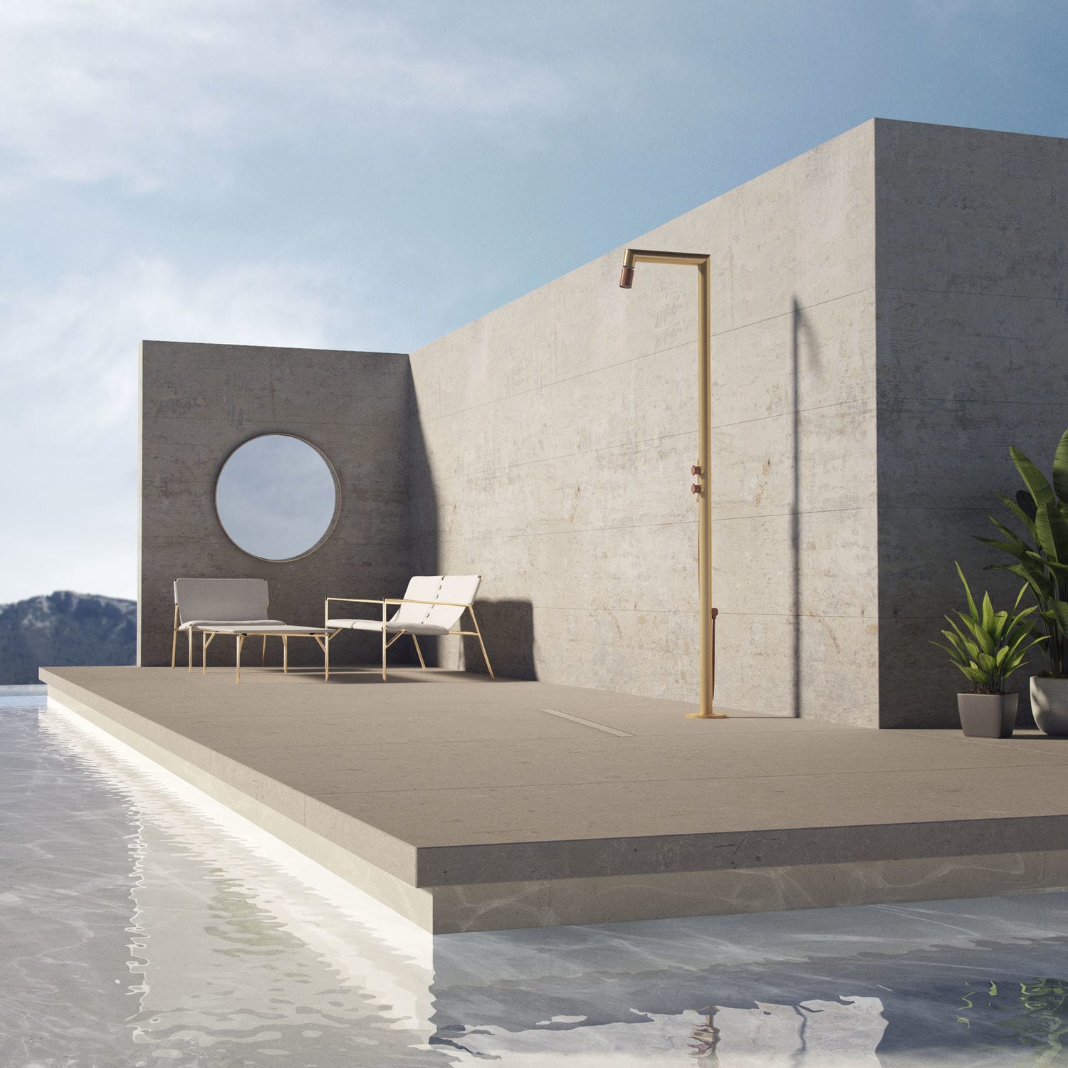 Pool outdoor shower - SH6700 - Ama Luxury Shower - foot / multi ...