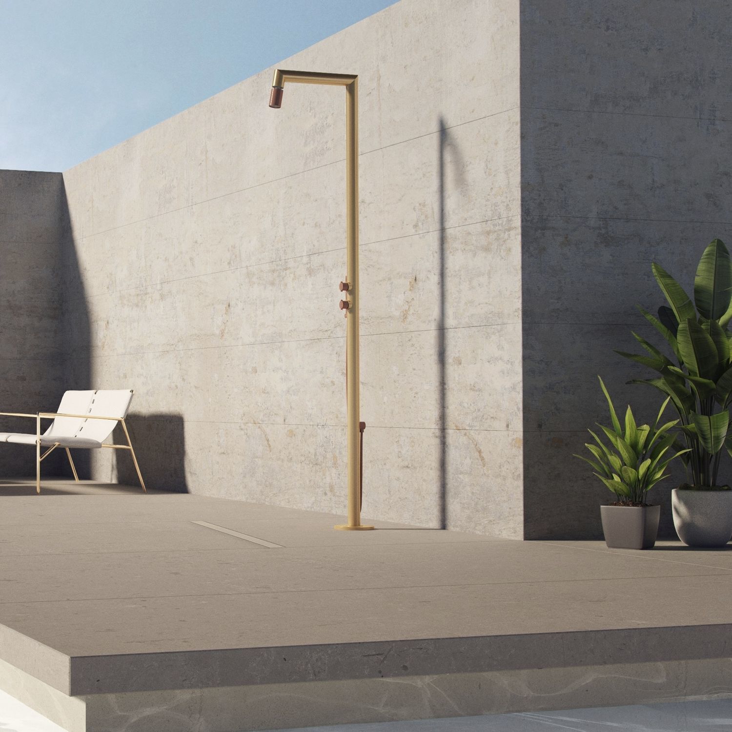 Pool outdoor shower - SH6700 - Ama Luxury Shower - with foot washer ...