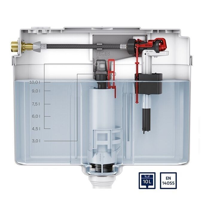 Ceramic toilet tank - TECE Uni - TECE Italia - built-in