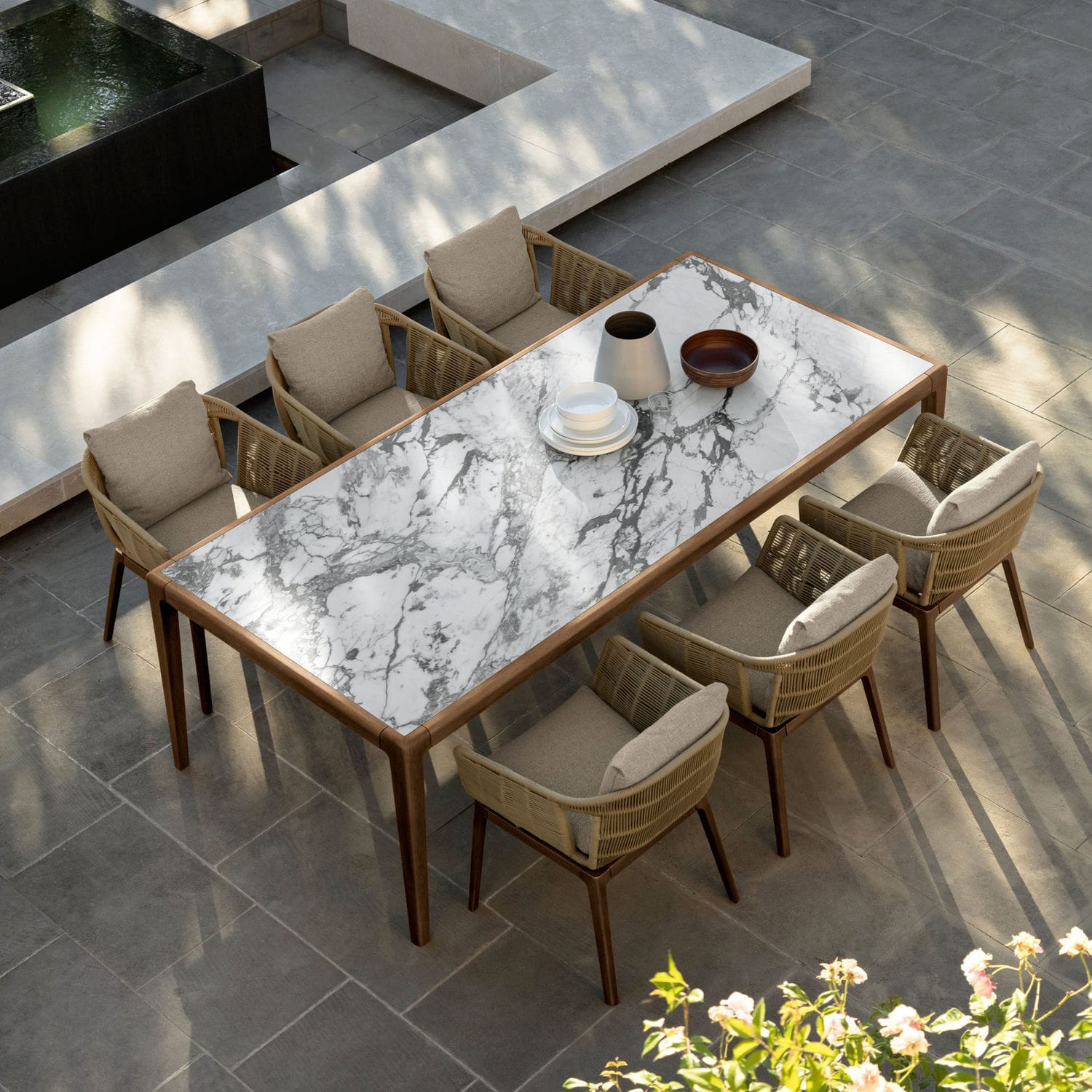 Contemporary dining table - CRUISE - TALENTI - porcelain stoneware ...