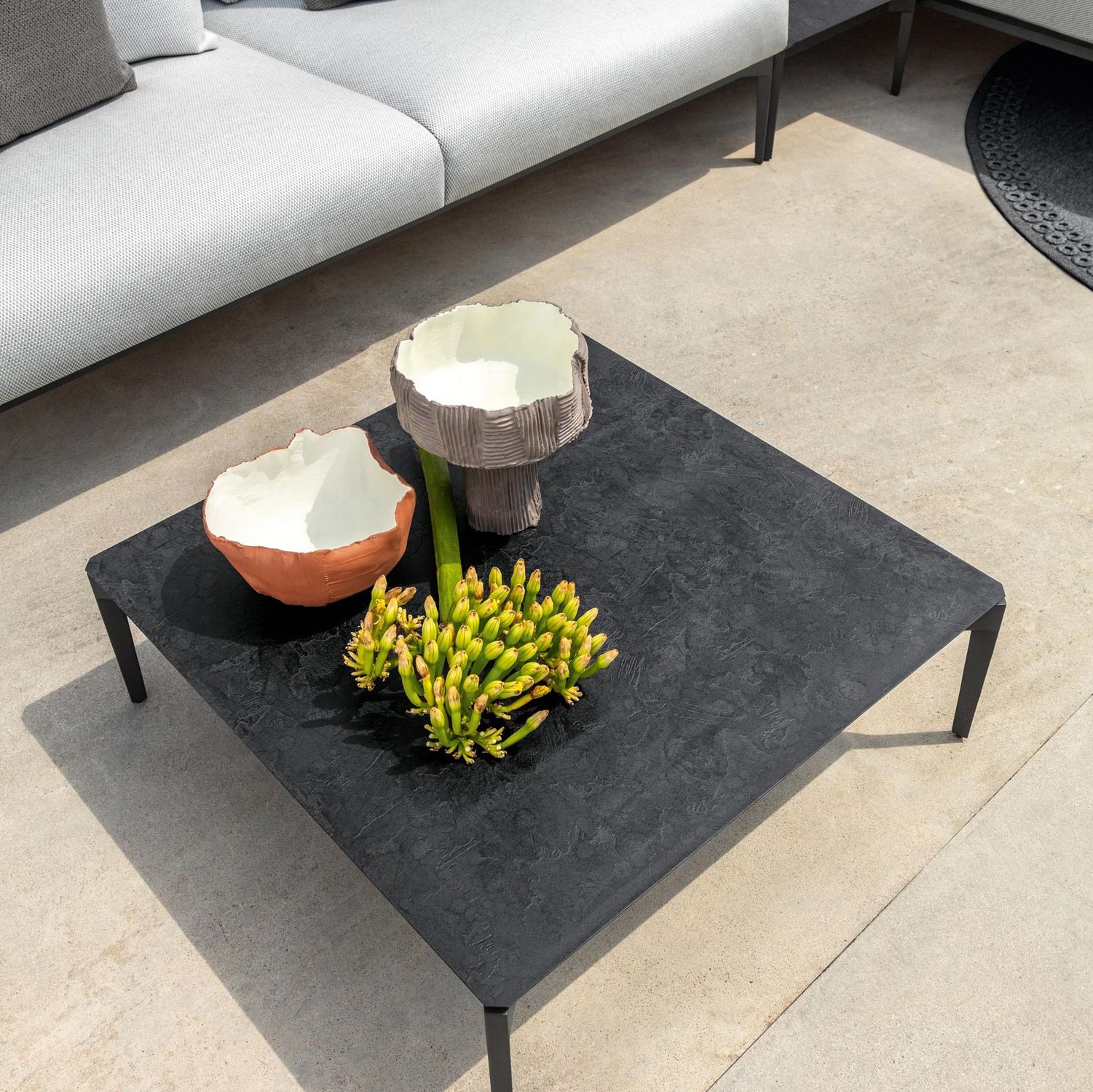 Contemporary coffee table - LEAF - TALENTI - composite / aluminum base ...