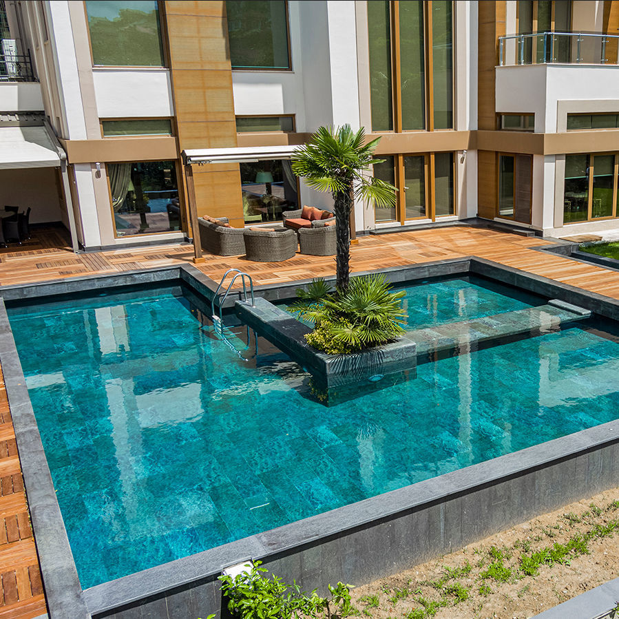 Porcelain tile - OLCAY MIX - Serapool - indoor / pool / floor