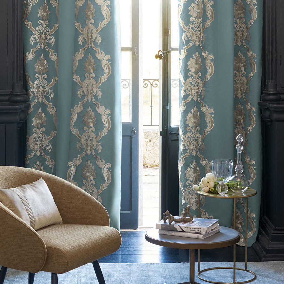 Plain curtain - Mazzoli Design - patterned / baroque / floral pattern