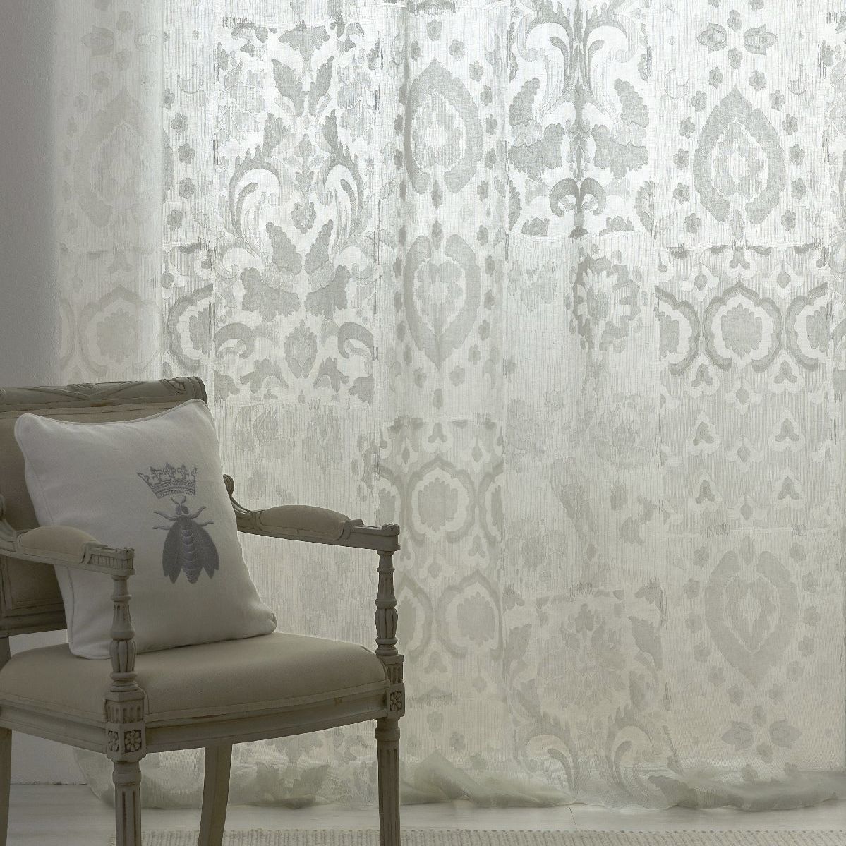 Patterned sheer curtain fabric - EDGAR - MASTRO RAPHAEL - polyester ...