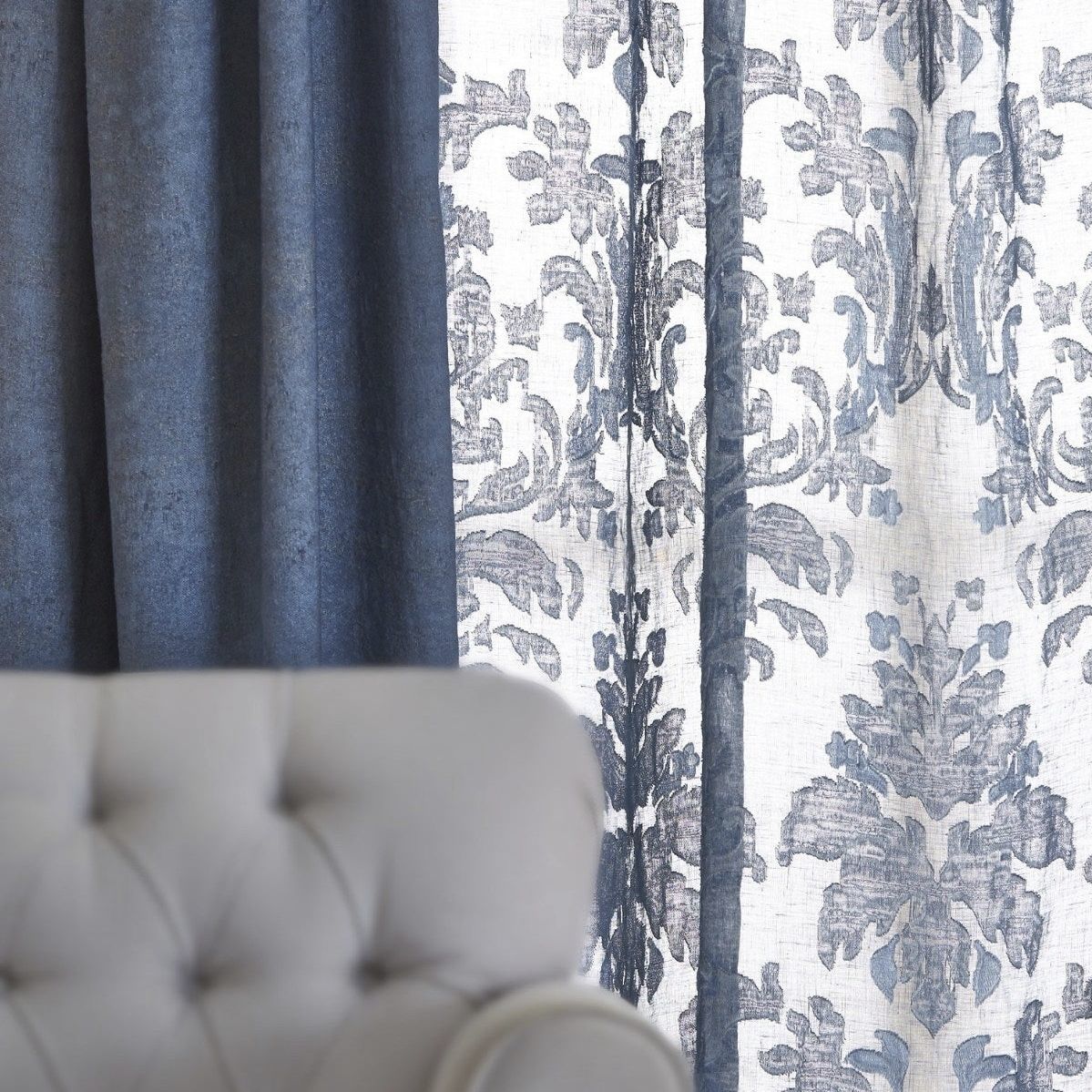 Curtain fabric - LOTHIAN - MASTRO RAPHAEL - damask / cotton / linen
