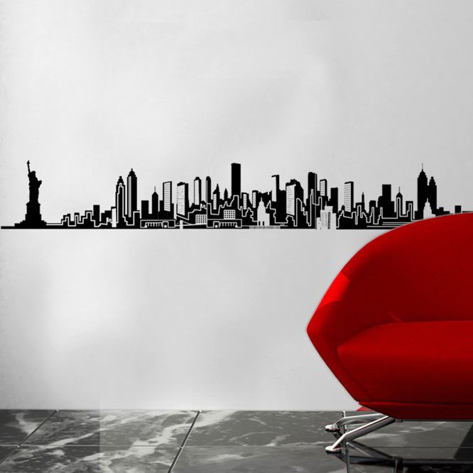 City wall sticker - NEW YORK - AQUILIA - DECLIK - country