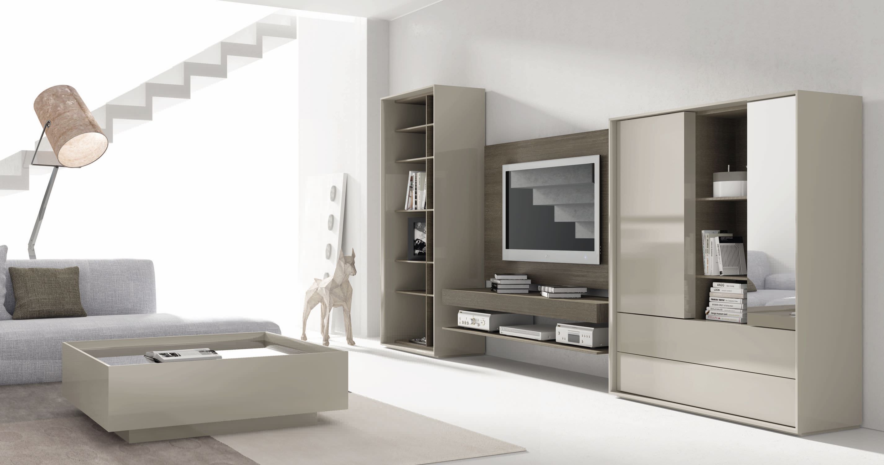 Contemporary multimedia cabinet - NEXT : 202 - A. Brito - lacquered ...