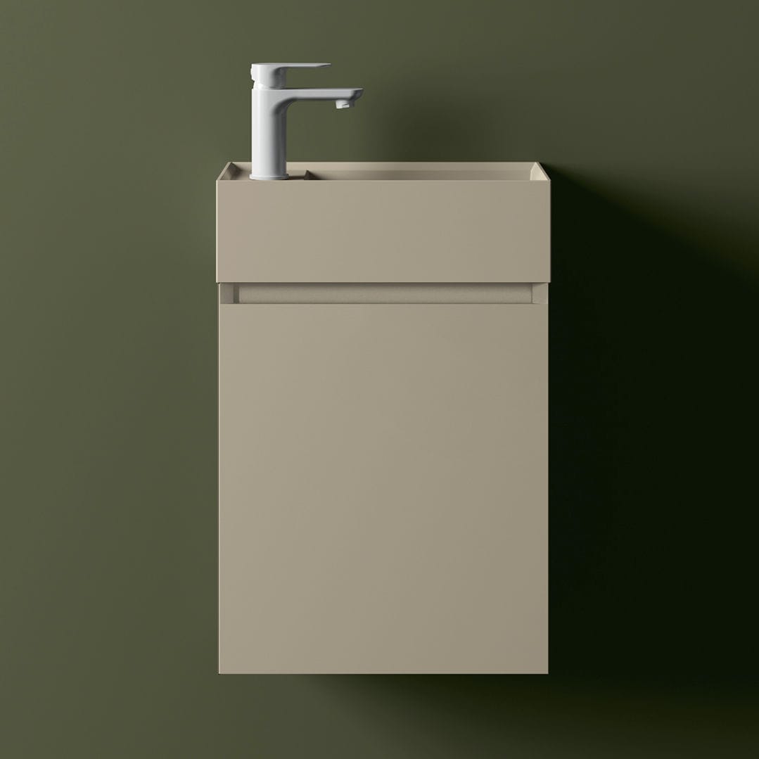 Integrated washbasin - LILLIPUT 45 - Inda - marble / rectangular / 1-hole