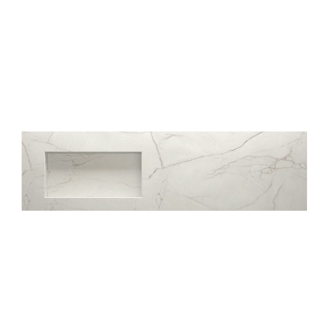 Console washbasin - LEONARDO FREE - Inda - HPL / with counter / rectangular