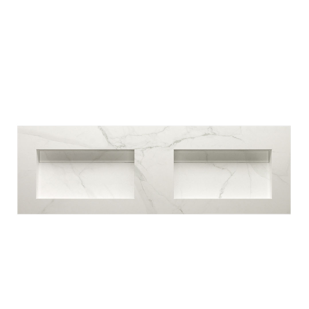 Integrated washbasin - RAFFAELLO - Inda - ceramic / with counter ...