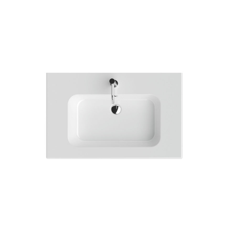 Integrated washbasin - PANAREA CC - Inda - ceramic / with counter ...