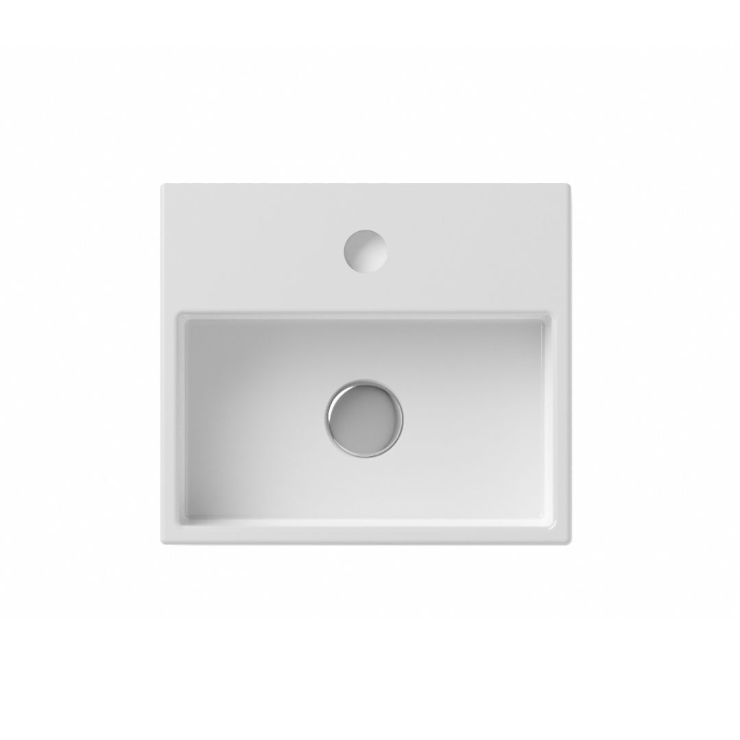 Integrated washbasin - C - Inda - marble / rectangular / 1-hole