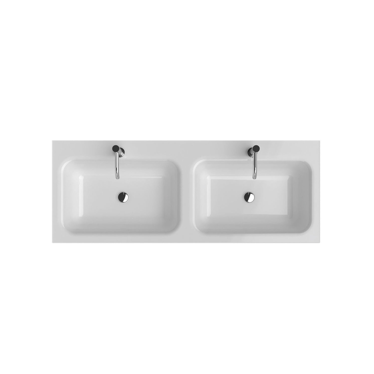 Integrated washbasin - MAESTRO - Inda - glass / rectangular / 1-hole