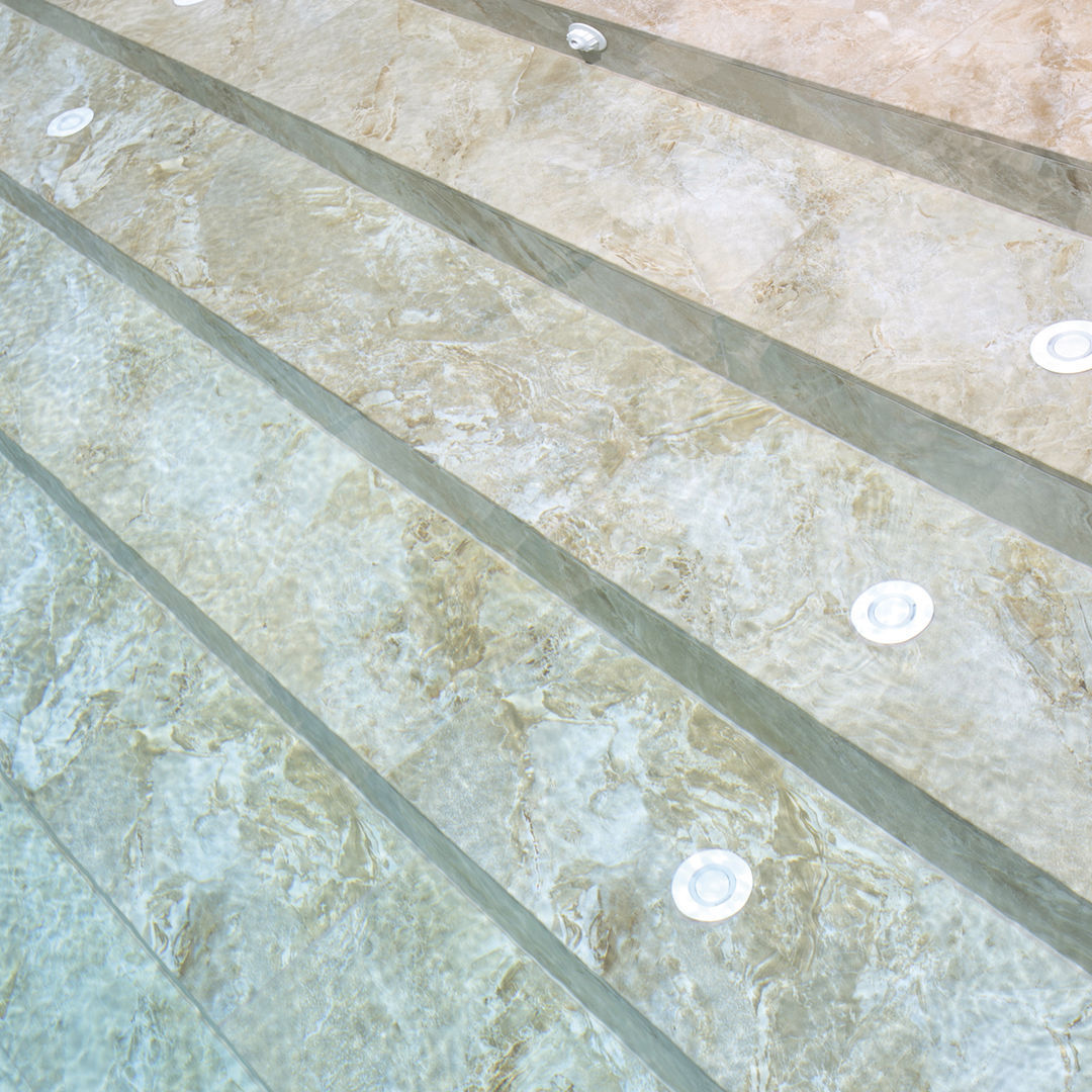 Porcelain stoneware step covering - Cerámica Mayor - for swimming pool ...