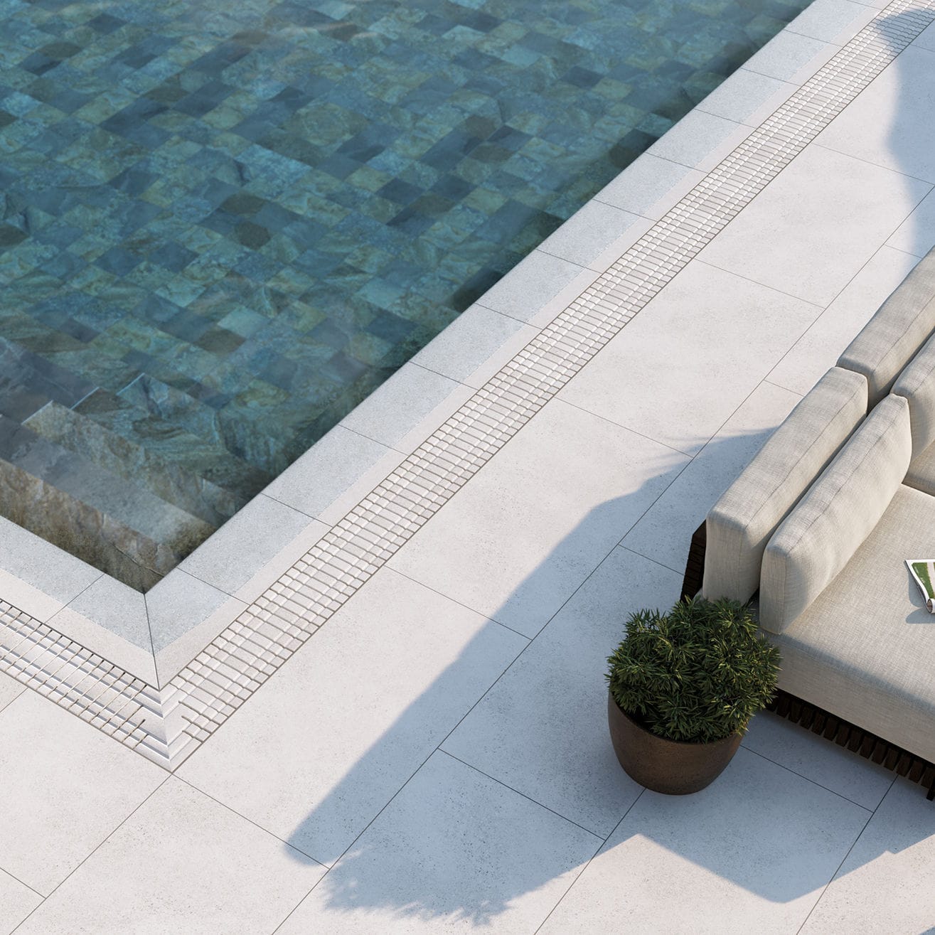 Porcelain stoneware drain grate - CROSSCUT & STROMBOLI RJ10 - Cerámica ...