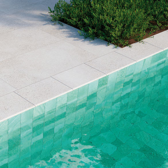 Porcelain stoneware tile - ZATU - Cerámica Mayor - outdoor / pool / wall