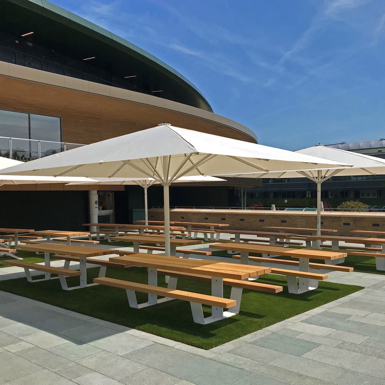 Contemporary picnic table - PIK - Factory Street Furniture - solid wood ...