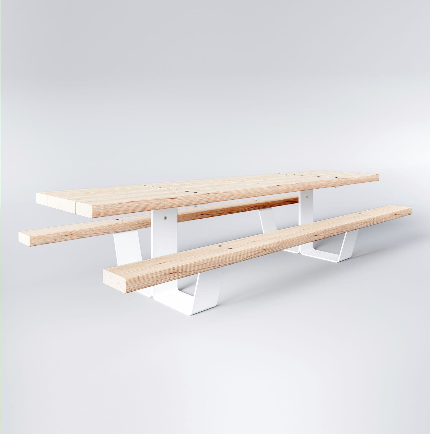 Contemporary picnic table - PIK - Factory Street Furniture - solid wood ...