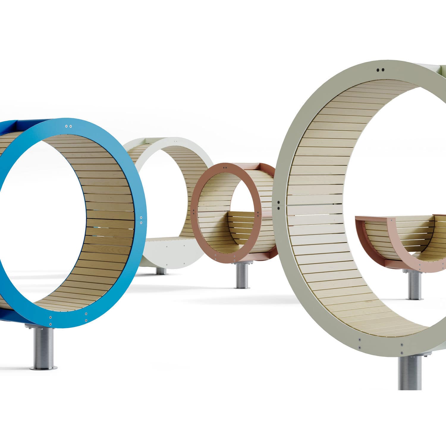 Contemporary public bench - Boom Seat pods - Factory Street Furniture ...