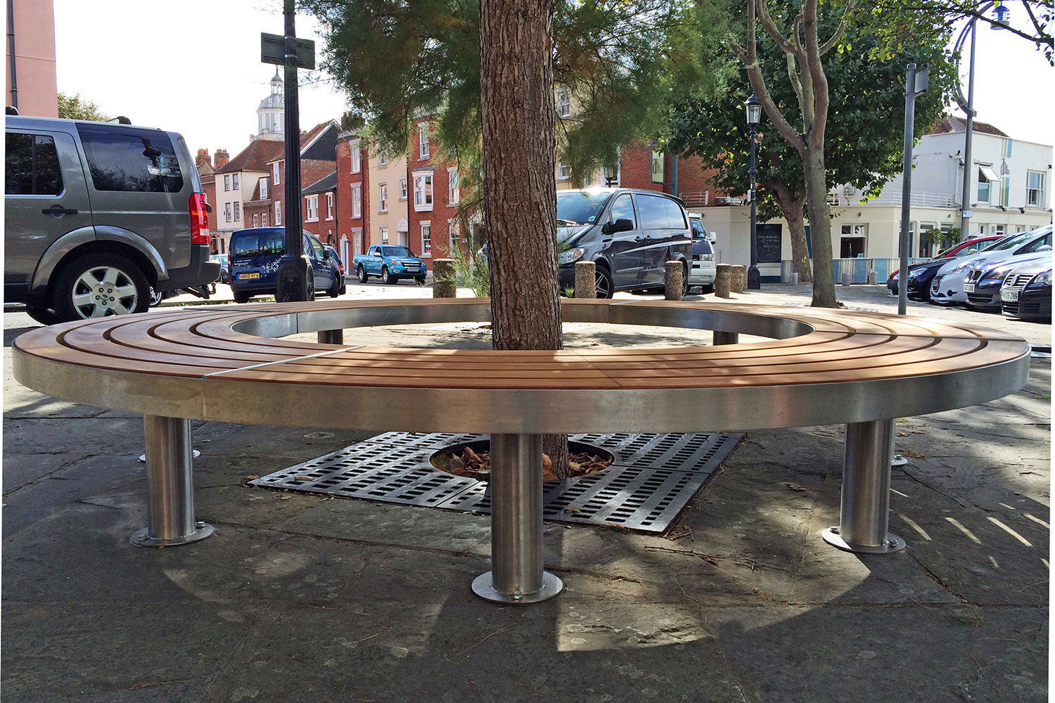 Steel tree guard - TREE - Factory Street Furniture - wooden / with ...