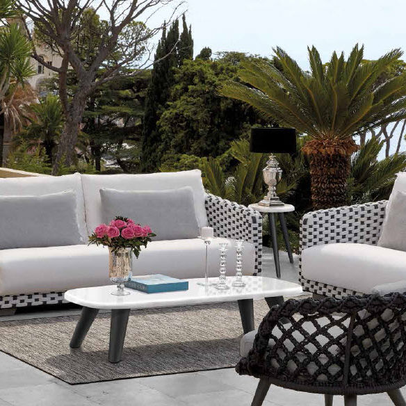 Contemporary coffee table - RIVIERA - SIFAS - lacquered aluminum / aluminum base / rectangular