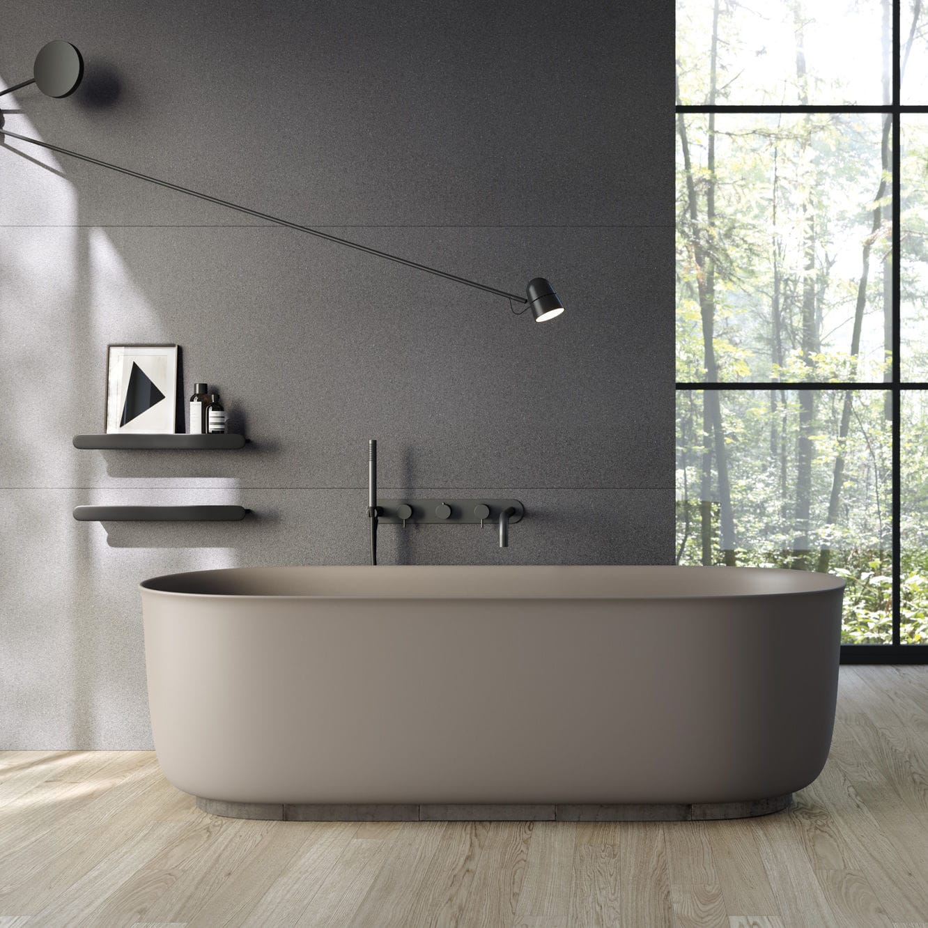 Oval bathtub - HAMMAM - Rexa Design - freestanding / for homes / Corian®