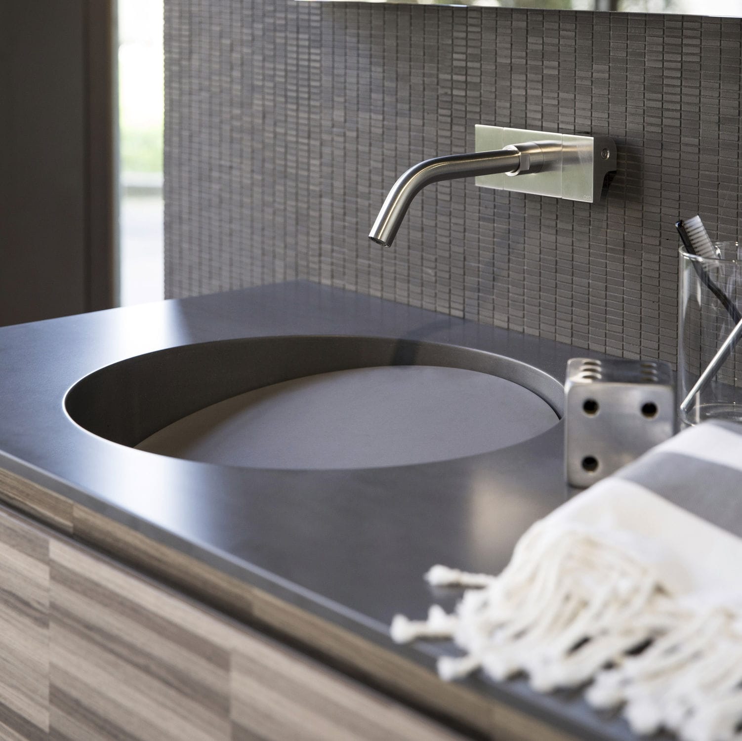 Corian® vanity top - SLOPE - Rexa Design - custom