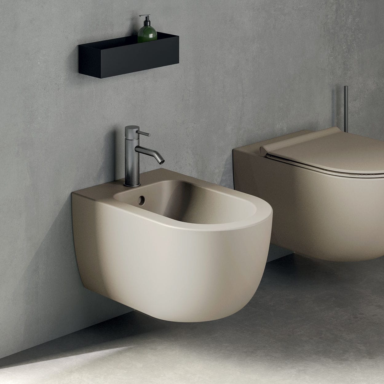 Wall-hung toilet - BOL - Rexa Design - ceramic / home / oval