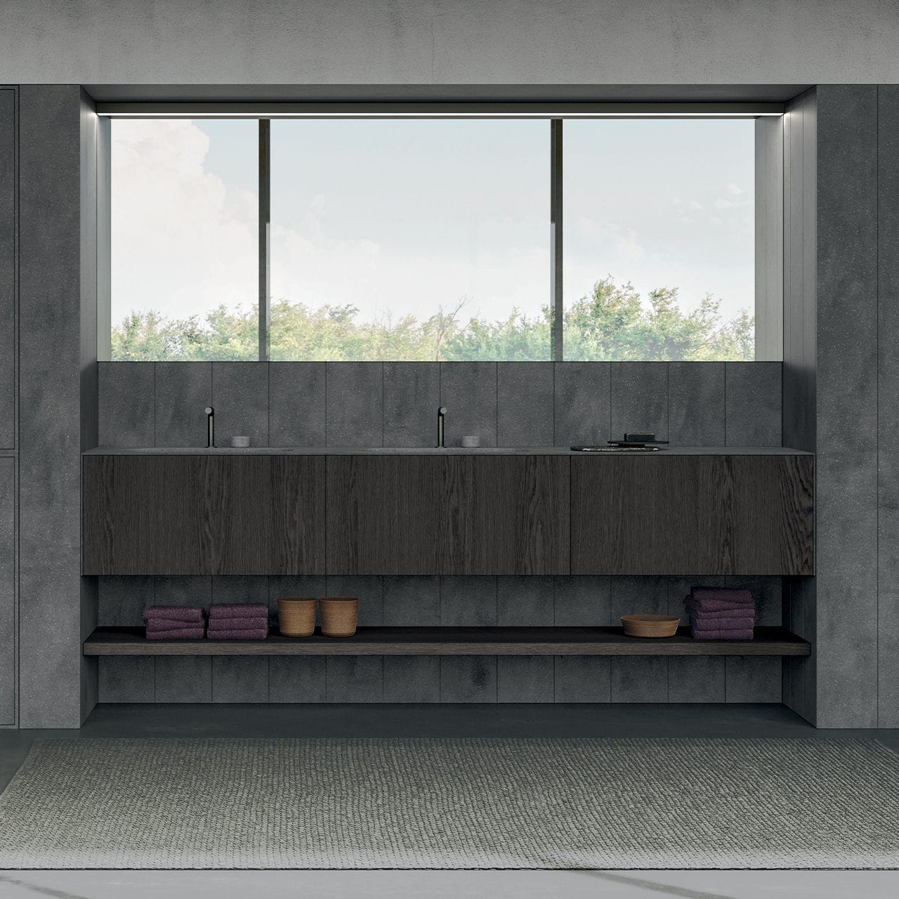 Double washbasin cabinet - Unico - Rexa Design - wall-hung / free ...