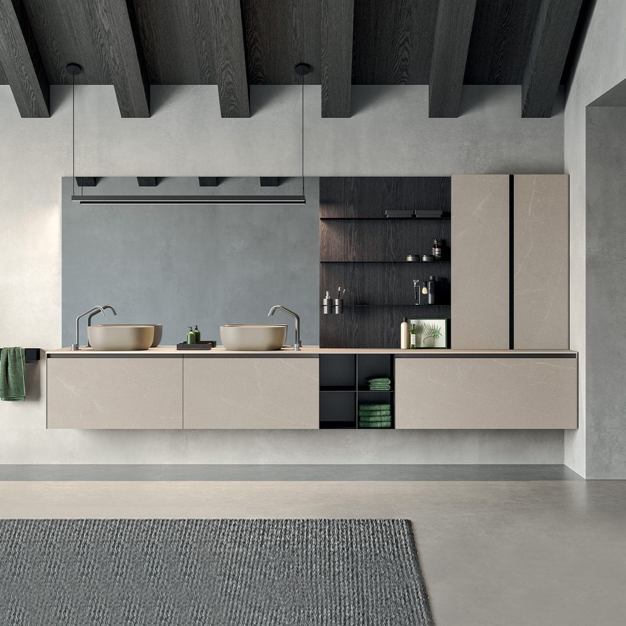 Wall-hung washbasin cabinet - Moode - Rexa Design - free-standing ...