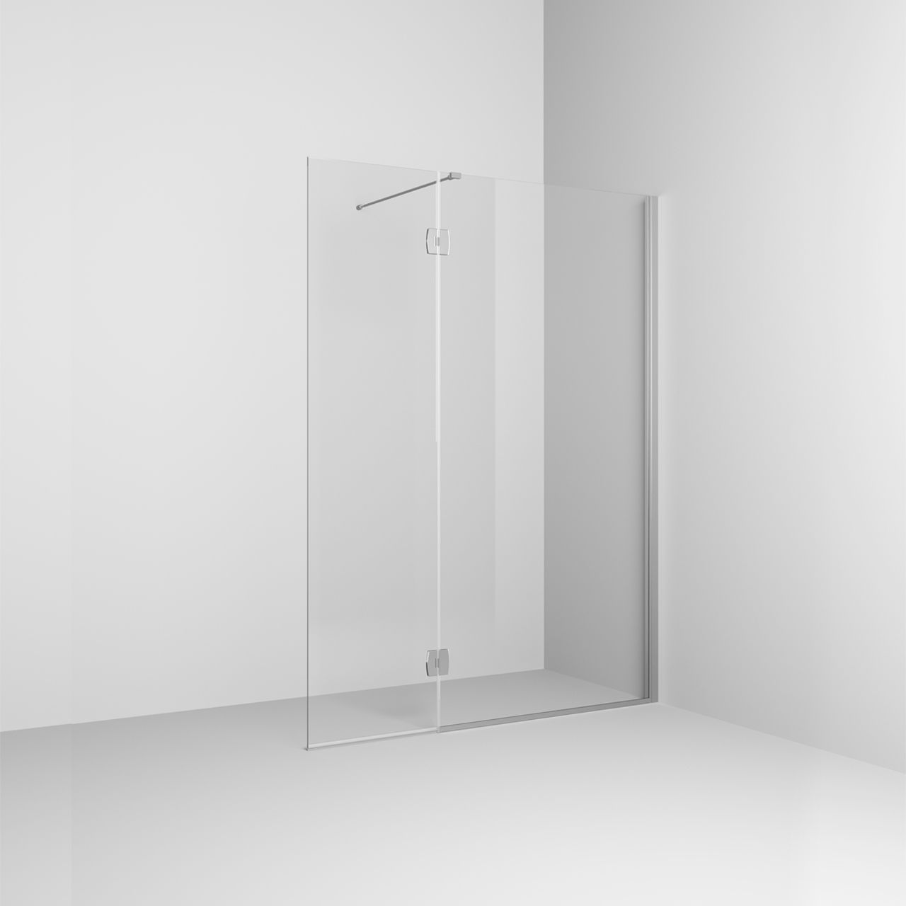Fixed shower screen - Rexa Design - rectangular / corner / tempered glass