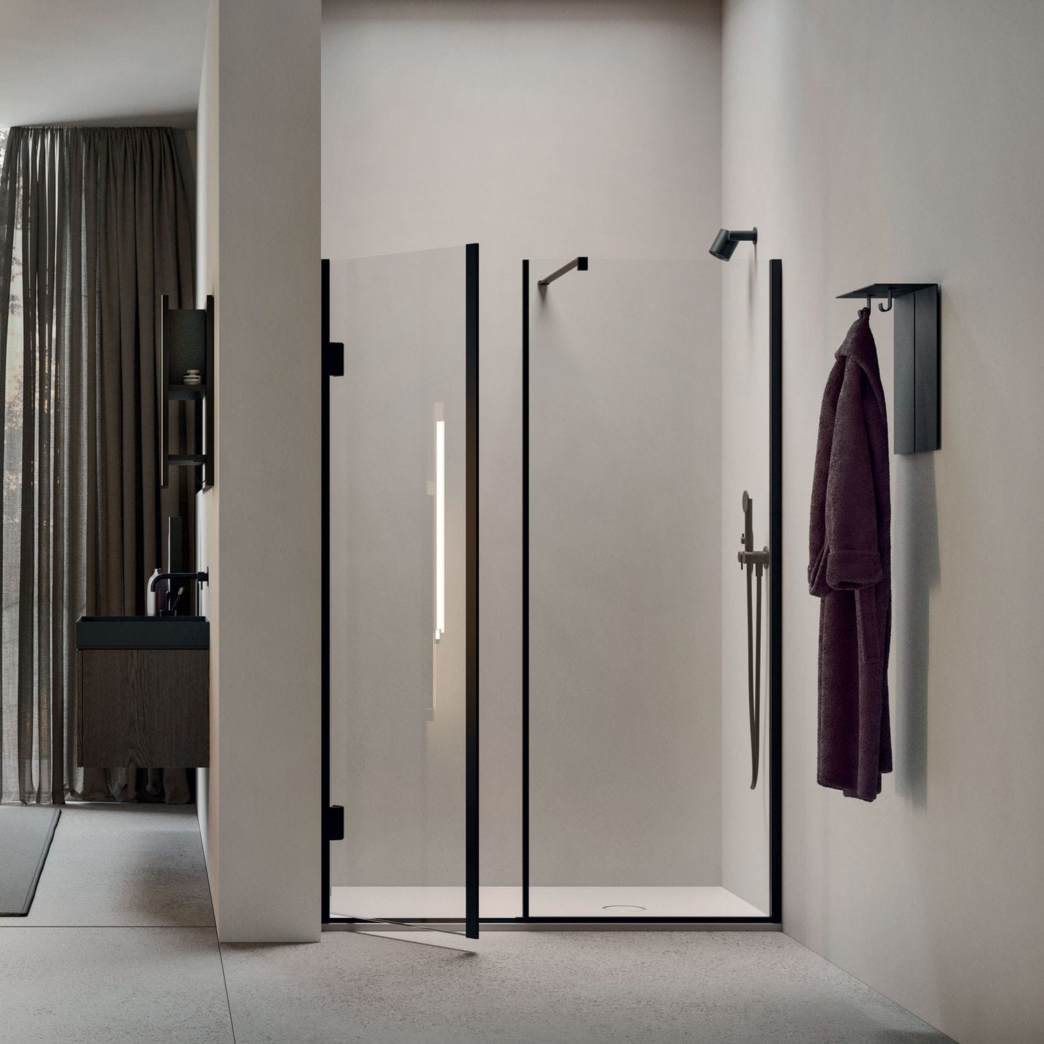 Fixed shower screen - Rexa Design - pivoting / rectangular / corner