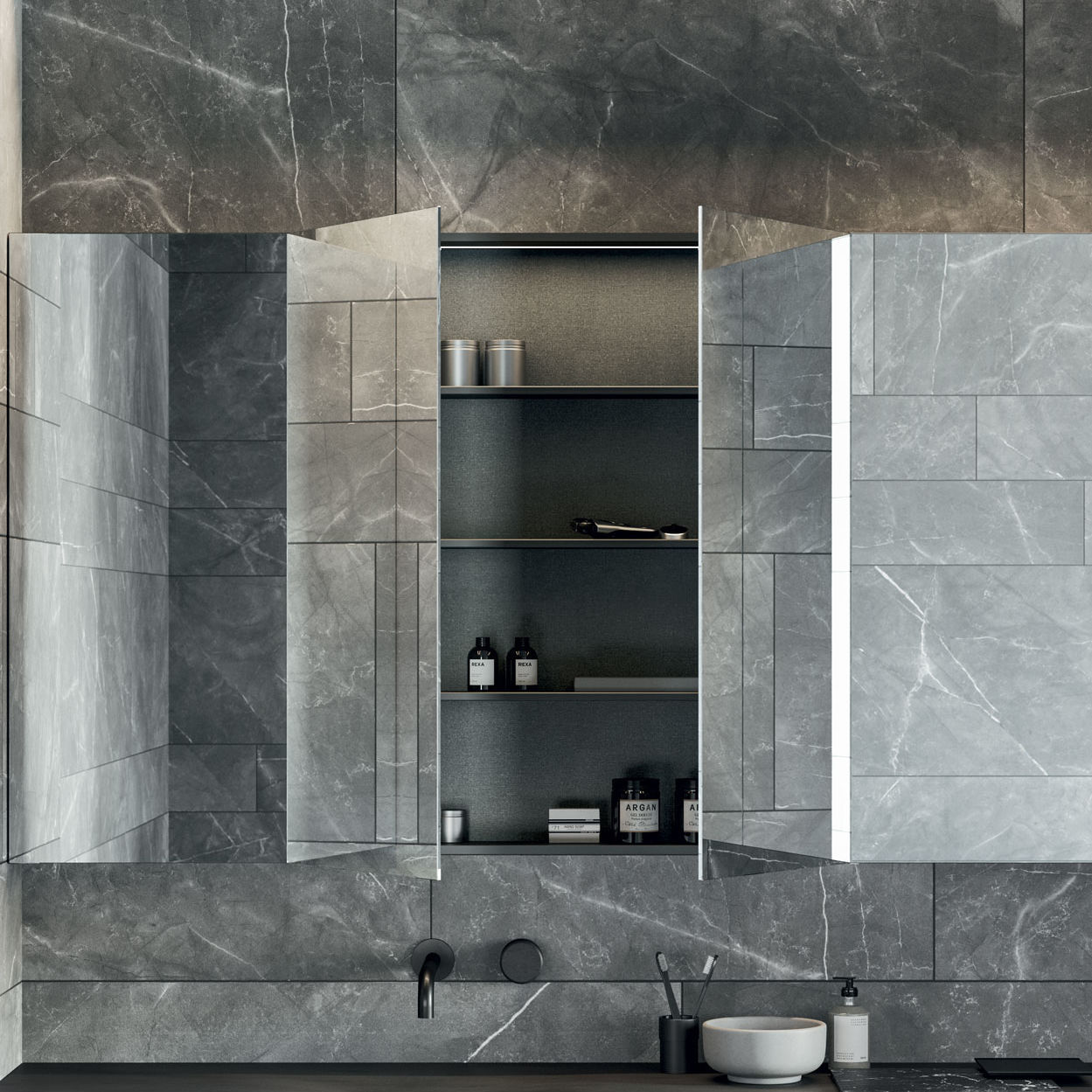 Wall-mounted mirror - R1 - Rexa Design - contemporary / rectangular ...