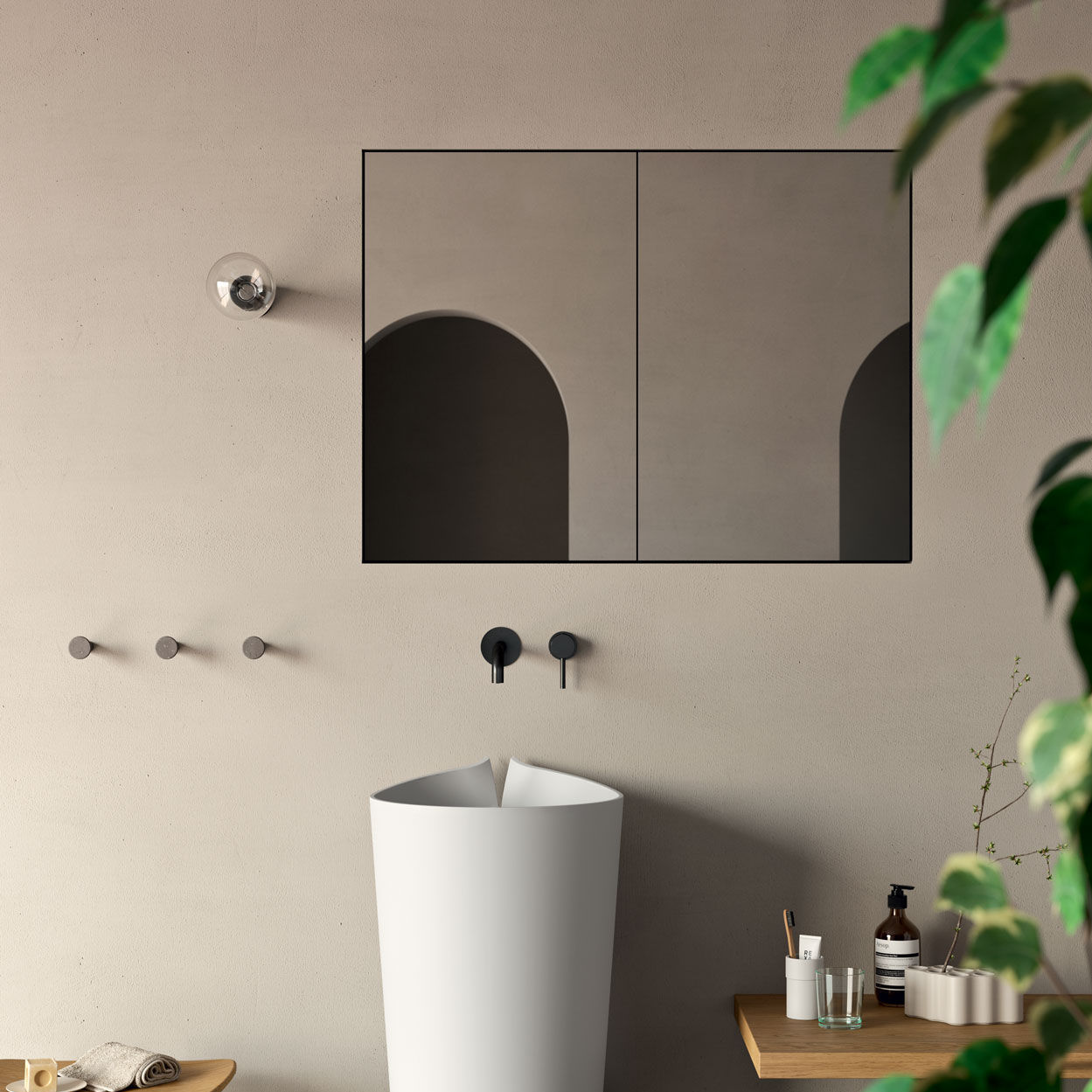 Wall-mounted mirror - Rettangolo contenitiva - Rexa Design ...