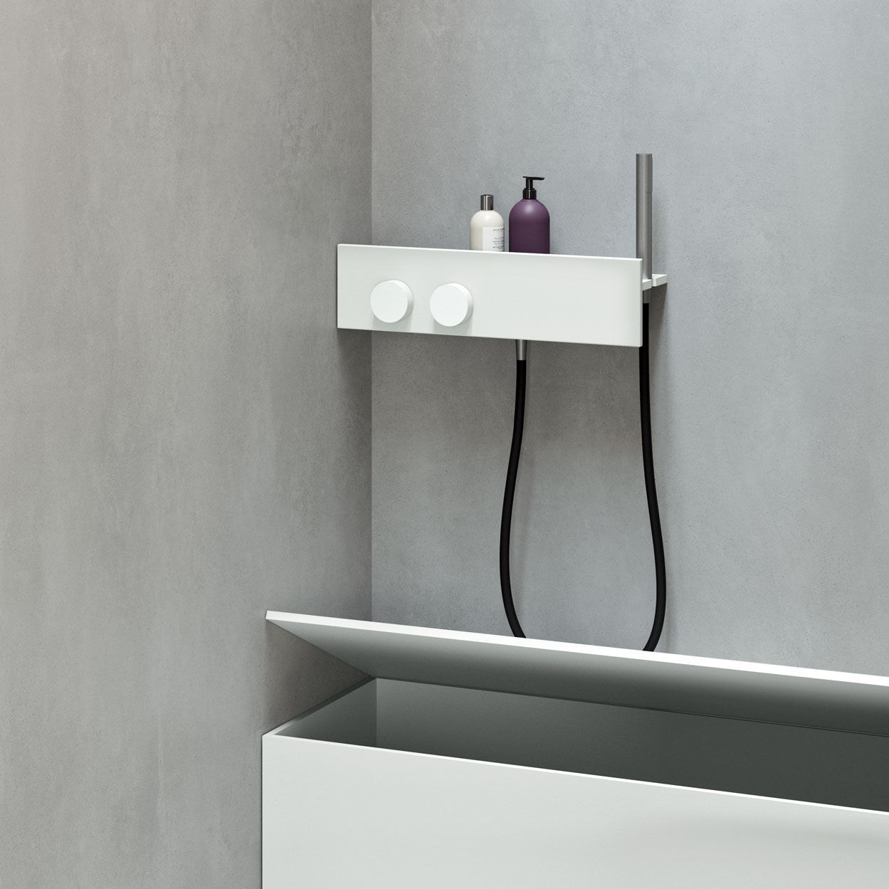 Wall-mounted shelf - Seamless - Rexa Design - contemporary / marble ...