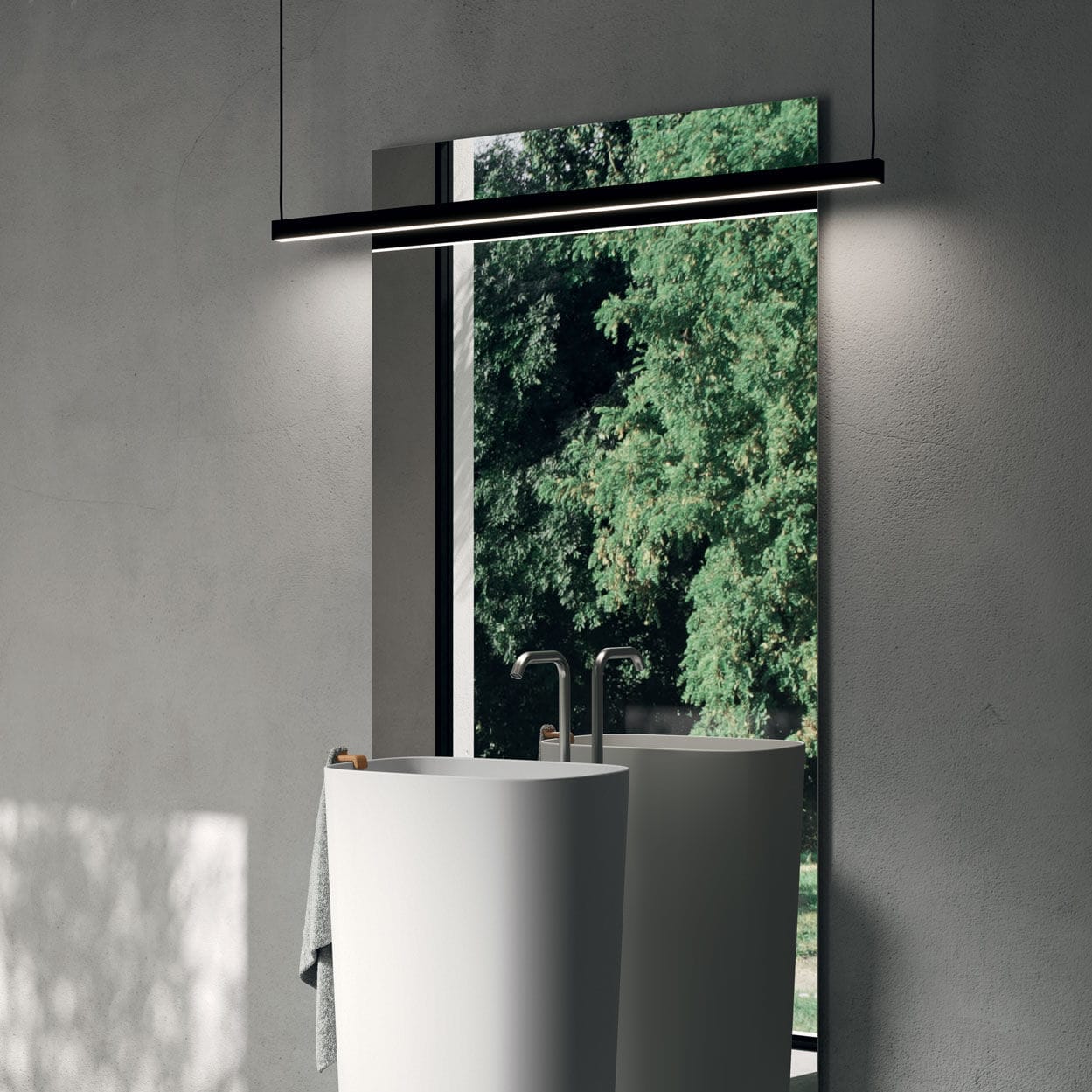 Hanging light fixture - METROLINEARE - Rexa Design - LED / linear / commercial