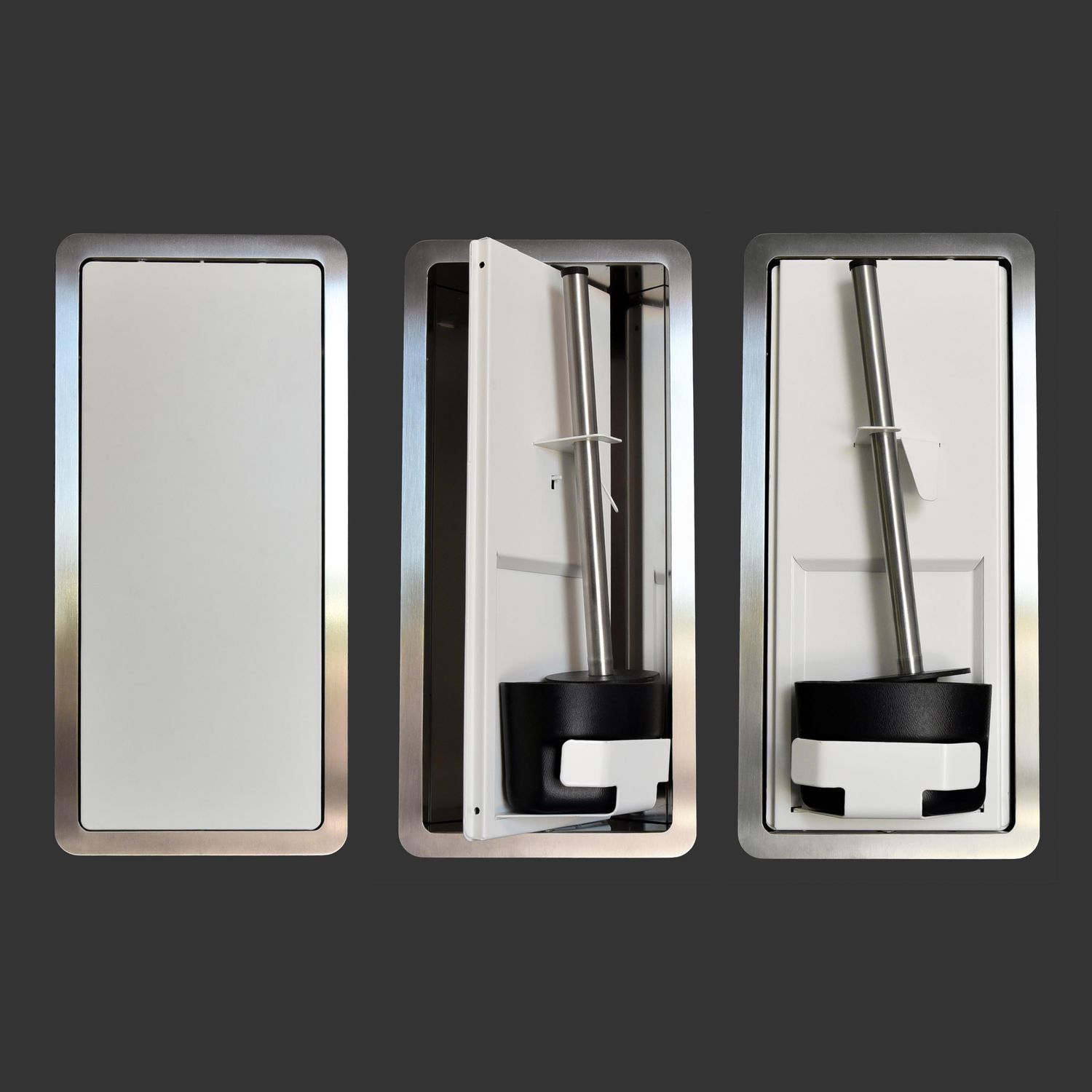 Metal toilet brush holder - TINO TS01 - Componendo - built-in