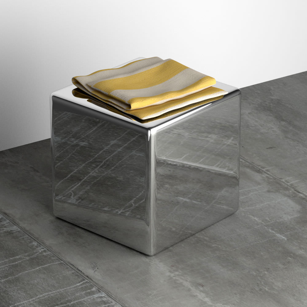 Contemporary stool - CUBE - Componendo - stainless steel base