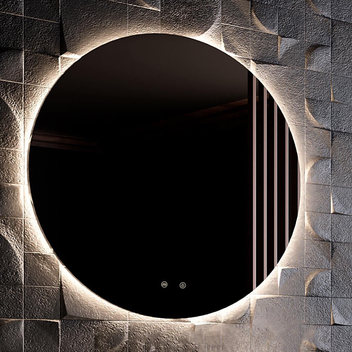 Wall-mounted mirror - MOON - NOFER - contemporary / round / steel