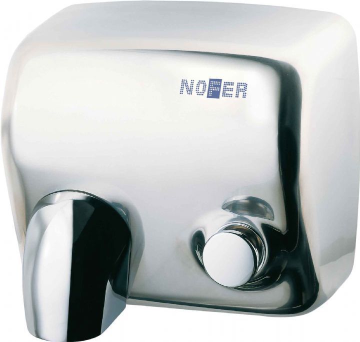 Push-button hand dryer - CYCLON - NOFER - wall-mounted / stainless steel