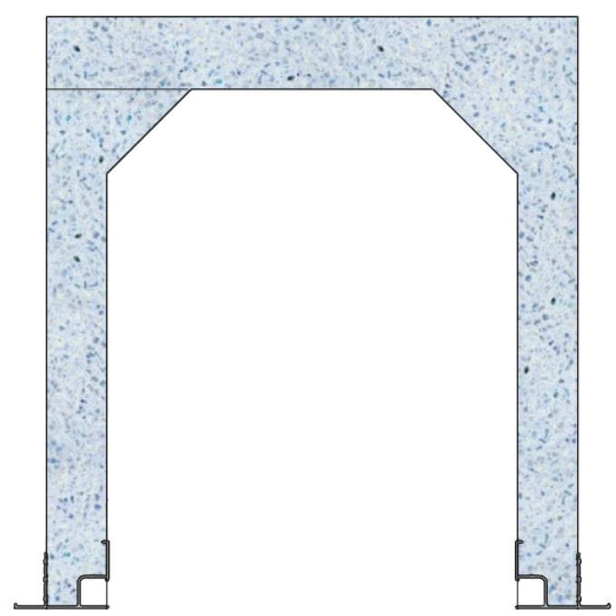 Polystyrene roll-up shutter lintel - 22 H 25 - FIXOLITE - U-shaped