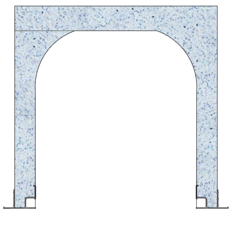 Polystyrene roll-up shutter lintel - 25 H 25 - FIXOLITE - U-shaped