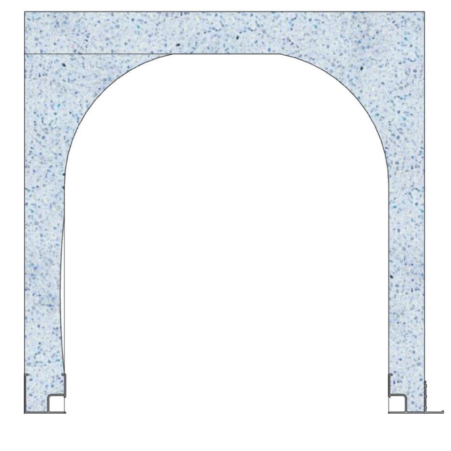 Polystyrene roll-up shutter lintel - 28 H 29 - FIXOLITE - U-shaped