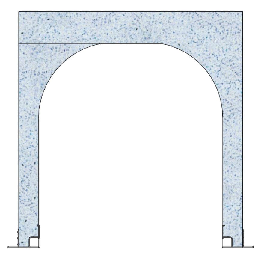 Polystyrene roll-up shutter lintel - 28 H 30 - FIXOLITE - U-shaped